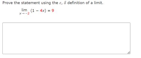 solved prove the statement using the 𝜀 𝛿 definition of a