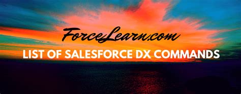Top Salesforce Dx Commands List Forcelearn