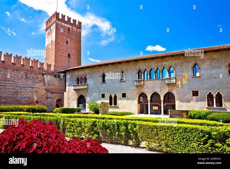 Castelvecchio Castello Scaligero Famous Walls And Bridge Landmark On