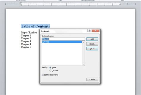 how to create a clickable table of contents in microsoft word