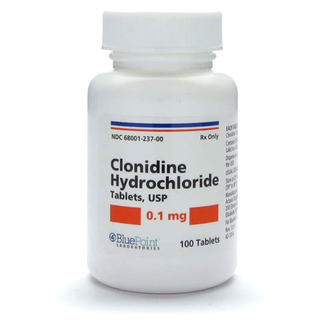 Clonidine Hcl 0 1mg 100 Tablets Bottle Mcguff