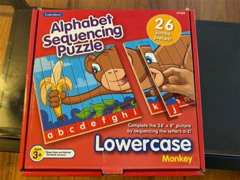 Lakeshore Alphabet Sequencing Puzzle Lowercase Tiger 26 Pieces