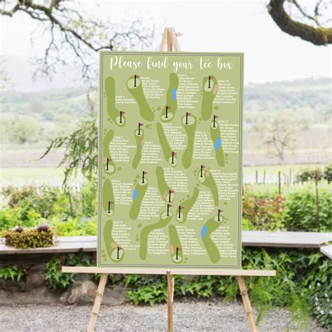 Golf Seating Chart Custom Digital Download Printable Seating Chart