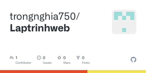 github trongnghia750 laptrinhweb