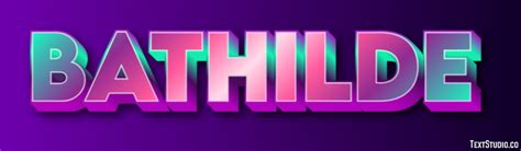 Bathilde Effet De Texte Et Design De Logos Prénom