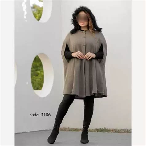 خرید و قیمت پانچ شبنم فری سایز تا48جنس بافت فشرده پانچ کلاهدار پانچ بافت پانچ جدید پانچ