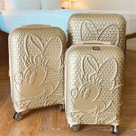 Disney Minnie Mouse Rolling Luggage 3 Piece Set Taupe