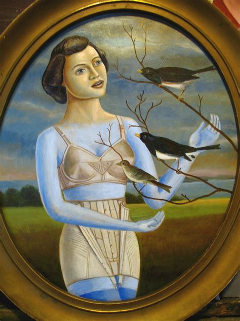 Girdle Lady 2 A Painting In Progress In Oval Frame Rickandbrenda