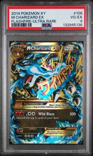 M Mega Charizard Ex Secret Rare 108 106 Xy Flashfire Pokémon Card
