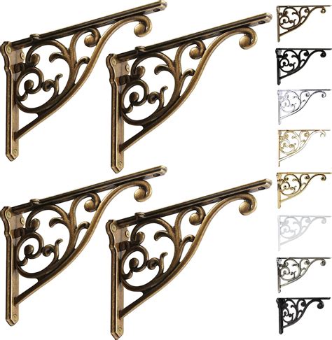 Luomorgo 10 Pcs L Bracket Decorative Shelf Brackets Wall