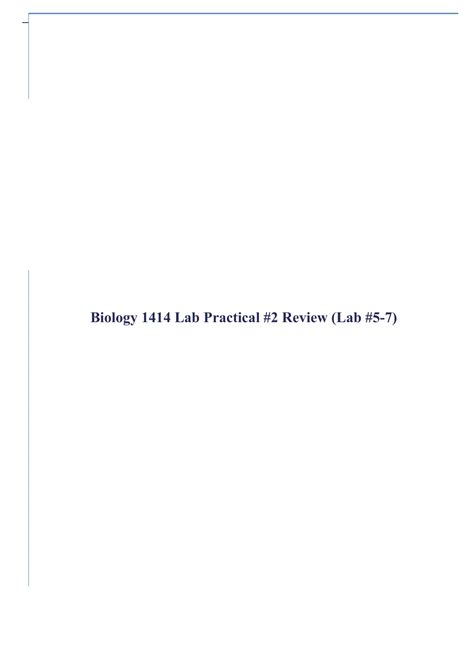 Biology 1414 Lab Practical 2 Review Lab 5 7 Bio 1414 Bio1414 Stuvia Us