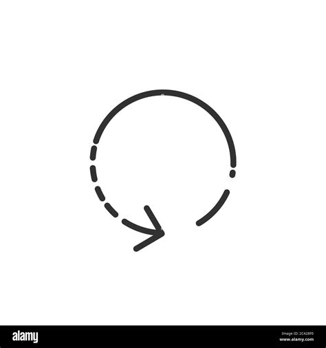 Futuristic Rotation Circle Arrow Angle 360 Degrees Sign Icon Geometry Math Symbol Full