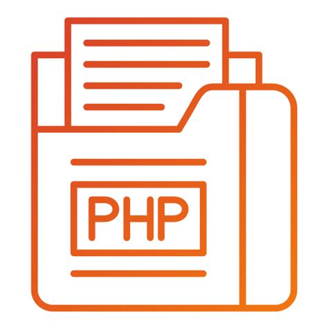 Php Document Generic Gradient Outline Icon