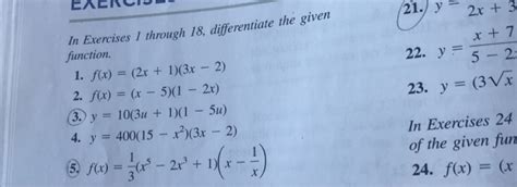 Solved EXERCIJE In Exercises Through Differentiate The Chegg