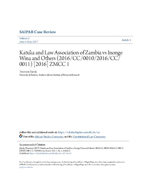 Katuka And Law Association Of Zambia Vs Inonge Wina And Others 2