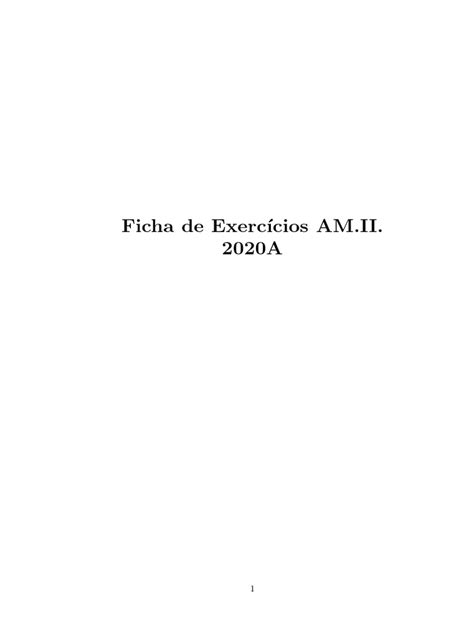 Ficha Geral De Analise Matematica Ii Pdf Integral Matemáticas