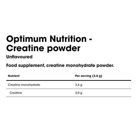 Optimum Nutrition Micronised Creatine Powder Shapeshifter Nutrition
