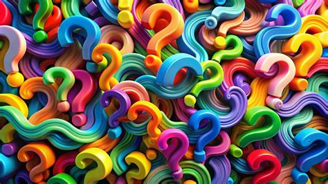 Colorful Colored Question Marks On A Colorful Background Premium Ai