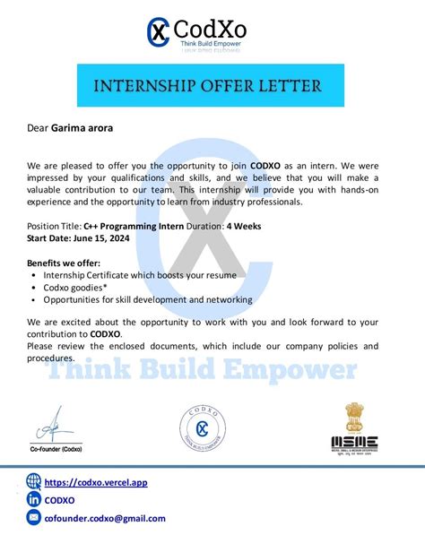 garima arora on linkedin internship codxo