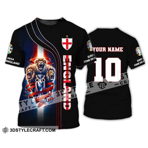 Unisex Shirt Custom Name And Number England Football Shirt Euro 2024