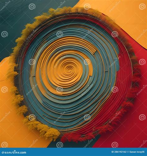 Abstract Spiral In The Form Of Spirals Generative Ai Stock