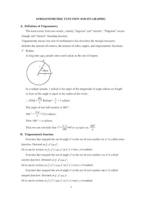Docx Trigonometric Function And Its Graphic New Dokumentips