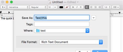 macos applescript how to create a file that contains a forward slash