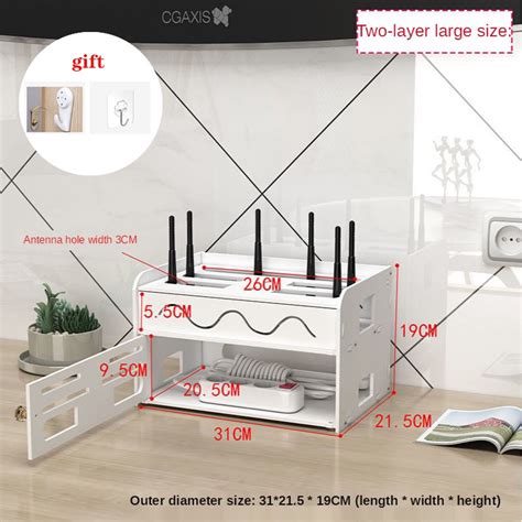 Router Rack Storage Rack Home Wifi Rack Wall Wifi Router Storage Box Modem Rack Set Top Box Wifi