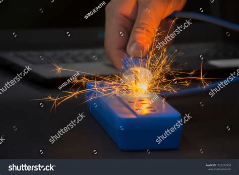 Sparking Power Plug Cause Caused By Stock Photo 1722372958 Shutterstock