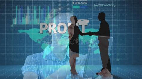 Animation Of Data Processing Over World Map And Business People