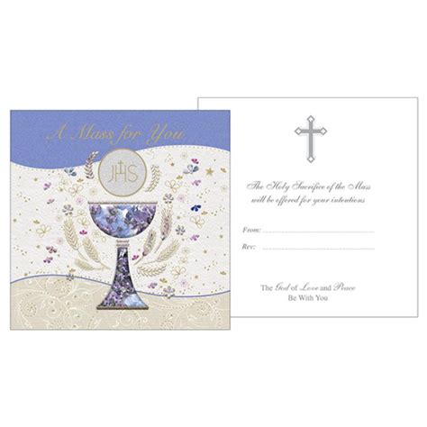 A Mass For You Greetings Card Hand Crafted 3 Dimensional Chalice