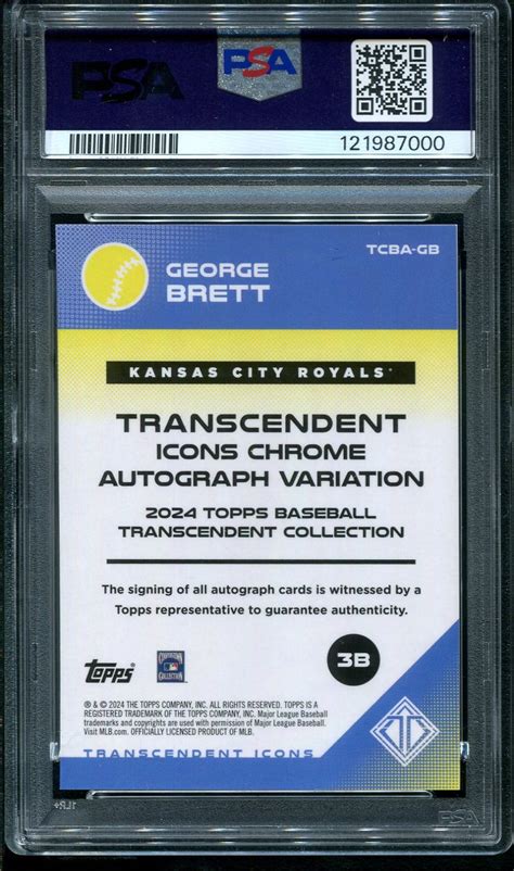 Autographed 2024 Transcendent Collection Icons Chrome Autograph