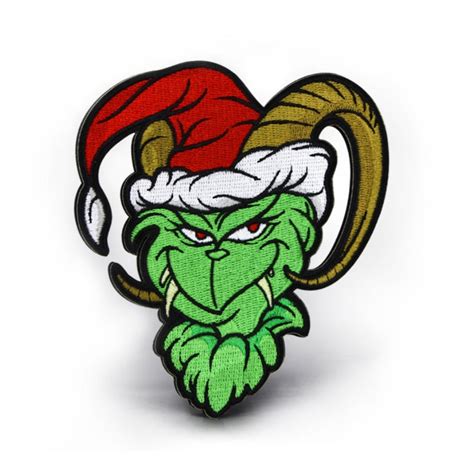 The Grinch 4 Head Embroidered Patch Set — Little Patch Co
