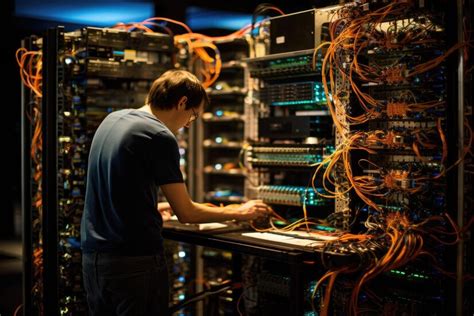 Premium Ai Image Supercomputer Researcher In Action