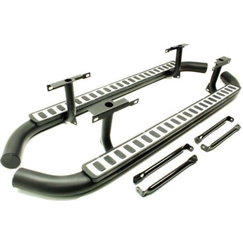 Defender 110 Side Steps Assy Oe Fire And Ice Style Lucky8 Off Road