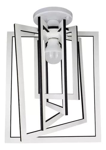 Lámpara Led De Madera Rectangular De Diseño Moderno Plafon E27 Mercadolibre