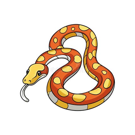 Engaging Reticulated Python Coloring Activity Stock Image Illustration Of Clipart Vector