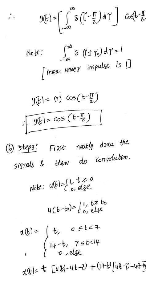 Solved Signals And Systems Convolution Q4 Convolution Solve