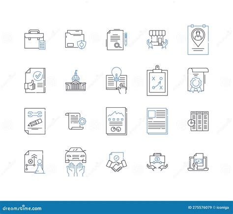 Indemnity Line Icons Collection Compensation Reimbursement Security