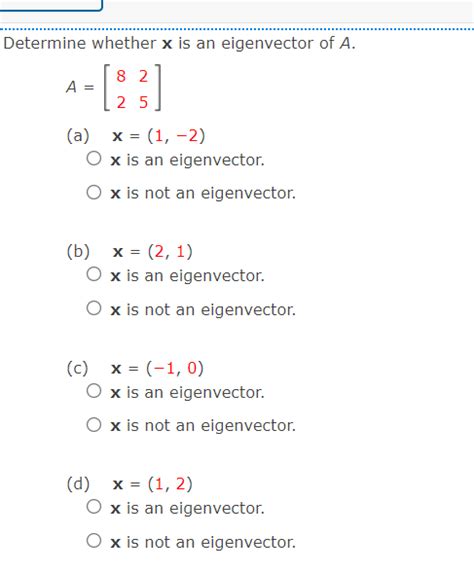 Solved Determine Whether X Is An Eigenvector Of A A Chegg Com