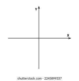Blank Cartesian Coordinate System Two Dimensions Stock Vector Royalty Free