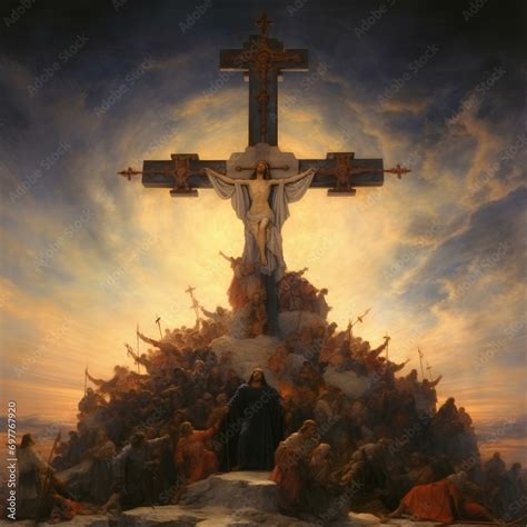 Jesus Christ Jesus Of Nazareth Nailed To The Cross On The Day Of