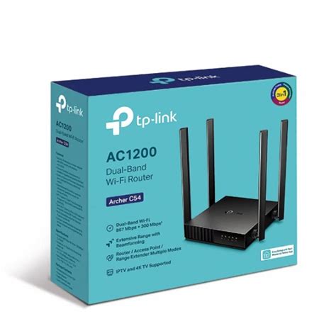 Quad Band Tp Link Dsl C54 Wireless Router 4 Ports Wpa2 Psk At