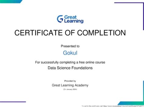 Gokul D On Linkedin Greatlearningacademy Greatlearning Glacertificate