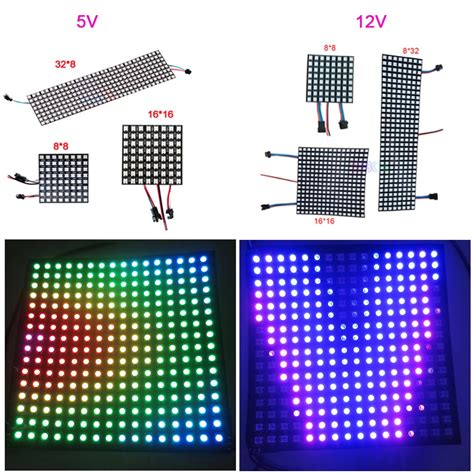 Ws2812b Rgb 플렉서블 픽셀 패널 매트릭스 스크린 16x16 8x32 256led Ws2815 Led 모듈