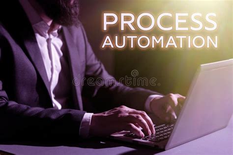 Writing Displaying Text Process Automation Word Written On The Use Of Technology To Automate