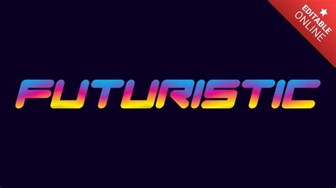 Futuristic Future Gradient Text Effect Generator