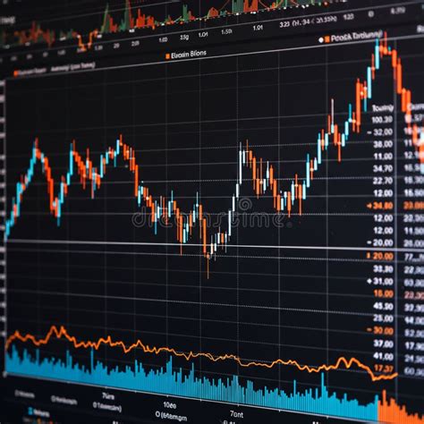 A Financial Chart Showcases Candlestick Patterns Featuring Blue And
