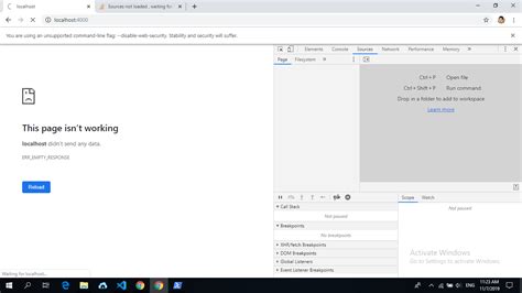 Angular Sources Not Loaded Waiting For Localhost Forever When Serving With Ssr Stack Overflow