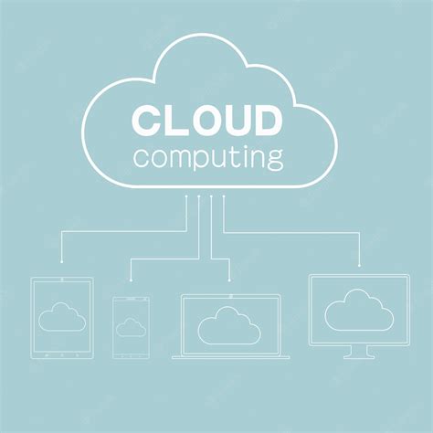 Premium Vector Cloud Computing Concept Design Isolated On Blue Background